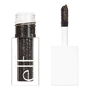 e.l.f. Liquid Glitter Eyeshadow, Long Lasting, Quick-Drying, Opaque, Gel-Based Eyeshadow For Creating High-Impact, Multi-Dimensional Eye Looks, Black Magic, 0.10 Fl Oz