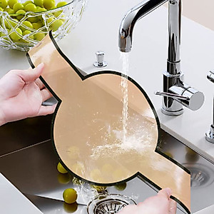 Yuehuam Silicone Baking Mat for Dutch Oven Bread Baking Reusable Dough Drop Dough Bread Sling Baking Mat Sheet Long Handles for Gentler & Easier Transfer of Dough Oven Accessories (Brown)