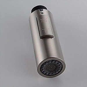 7Trees Universal Replacement Part Bathroom Kitchen Faucet Pull-Out Spray Head Water Nozzle (Brushed Nickel)