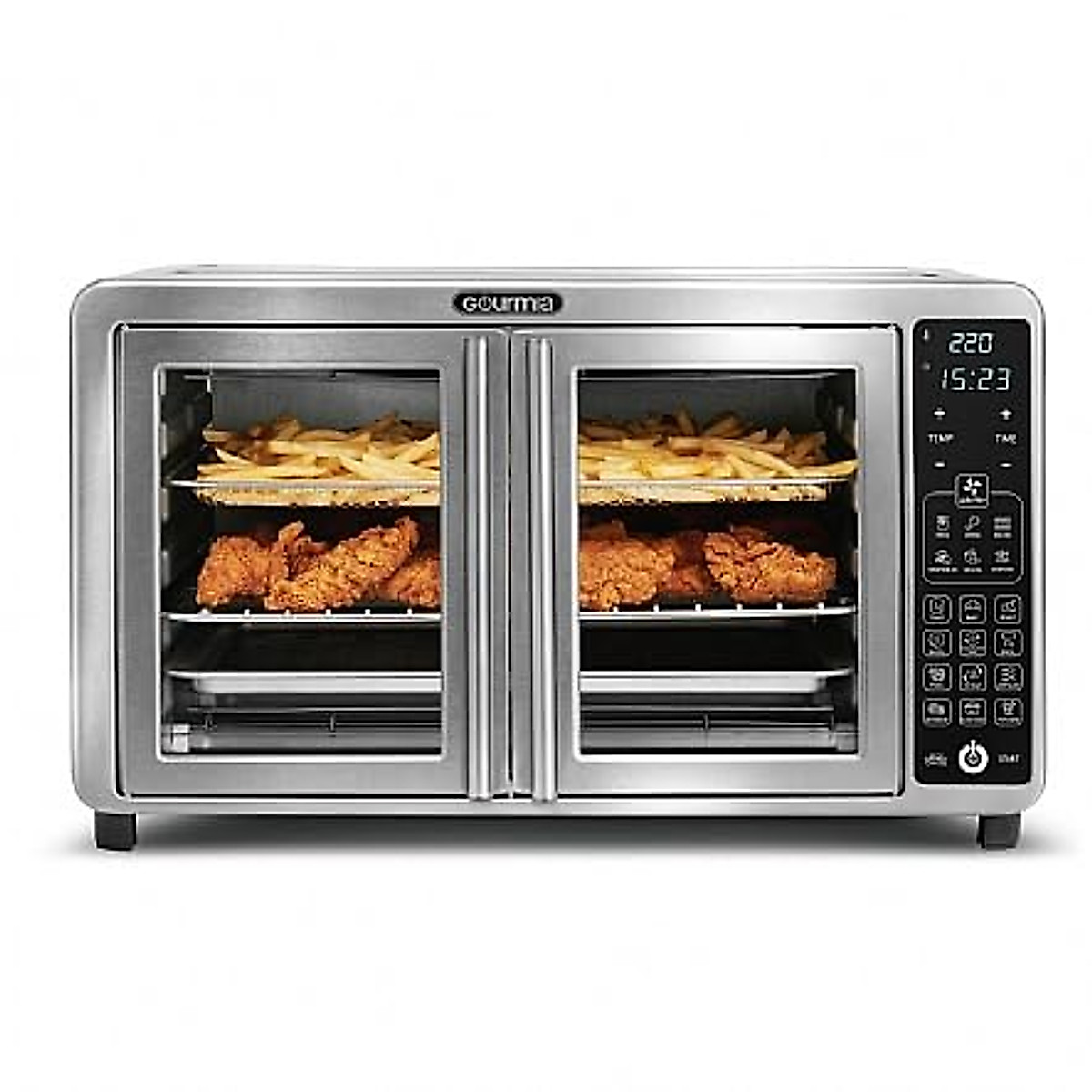 Gourmia XL Digital Air Fryer Toaster Oven with Single-Pull French Doors