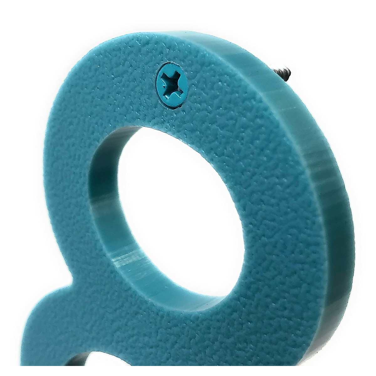 Aqua House Numbers for Mailbox Post, 4 Inches tall, plastic with stainless steel screws included (B)