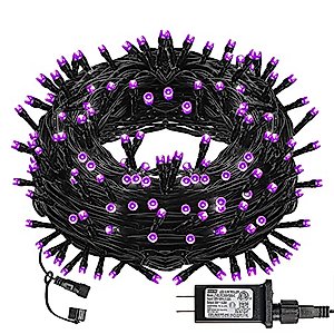 Dazzle Bright 240 LED Halloween String Lights, 78 FT Connectable Waterproof Fairy Lights with 8 Modes for Indoor Outdoor Party Yard Garden Christmas Decorations (Purple)