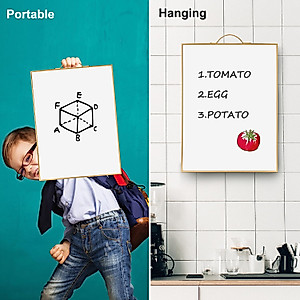 TANKEE Small Dry Erase Board - 16" X 12" Portable White Board, Double-Sided Hanging Whiteboard for Wall, Erasable Mini Magnetic Marker Board for Office, Home, Kitchen, Room, Aluminum Frame
