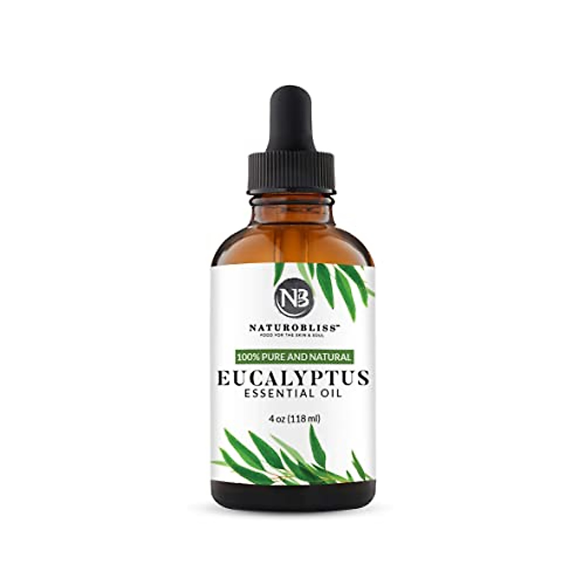 NaturoBliss 100% Pure Natural Undiluted Eucalyptus Essential Oil (4oz) Premium Therapeutic Grade Aromatherapy