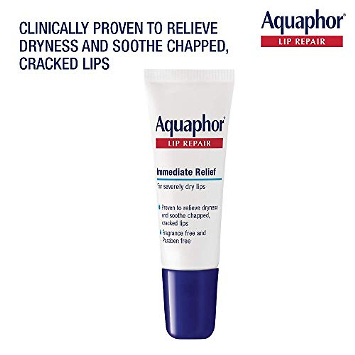 Aquaphor Lip Repair - Soothe Dry, Chapped Lips - Two .35 oz. Tubes