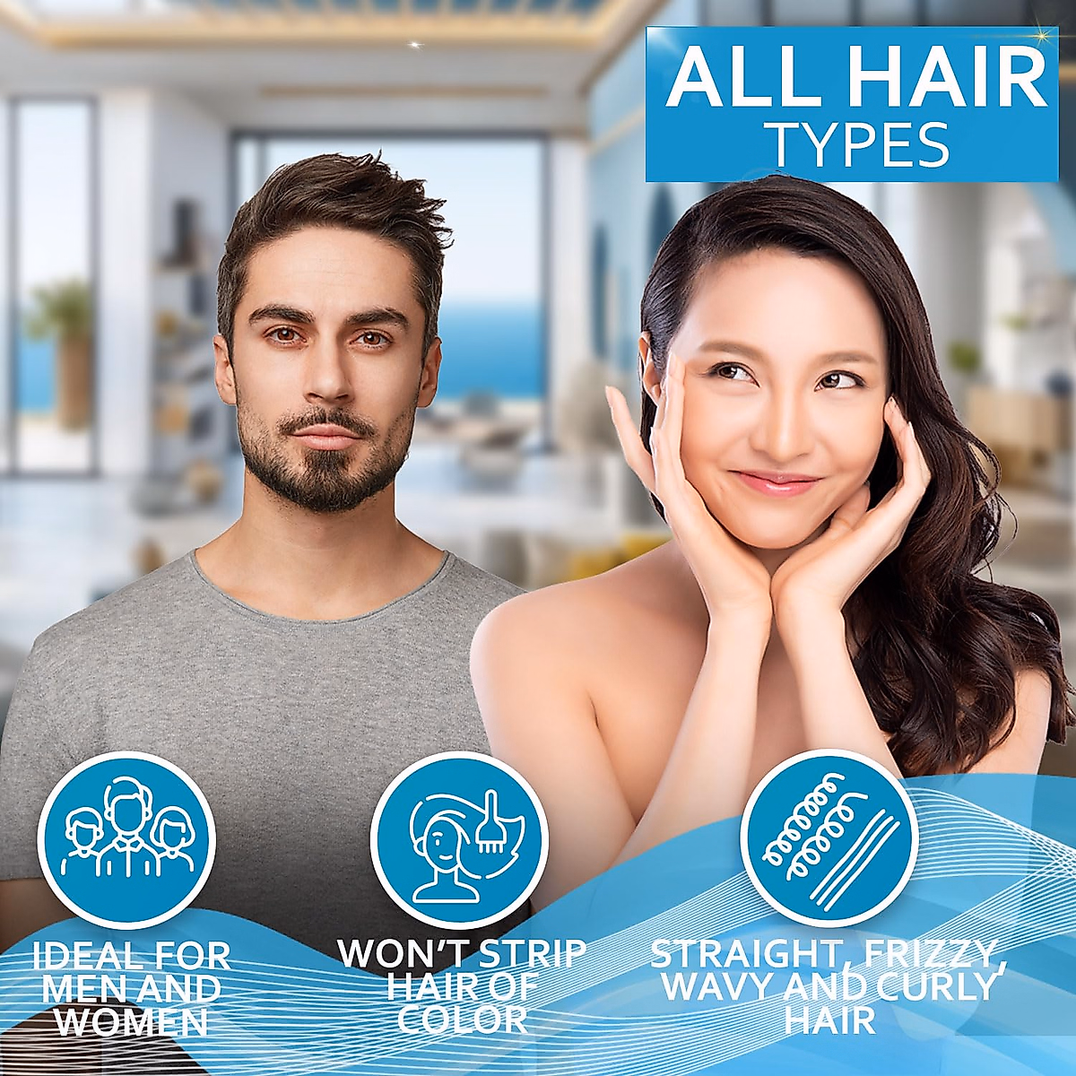 Biotin Heat Protection Hair Spray with Moroccan Argan Oil - Thermal Resistant Styling Products for Women - Frizzy, Black and Curly Hair - Anti Frizz, Leave In Conditioner - Flat Iron and Blow Dry