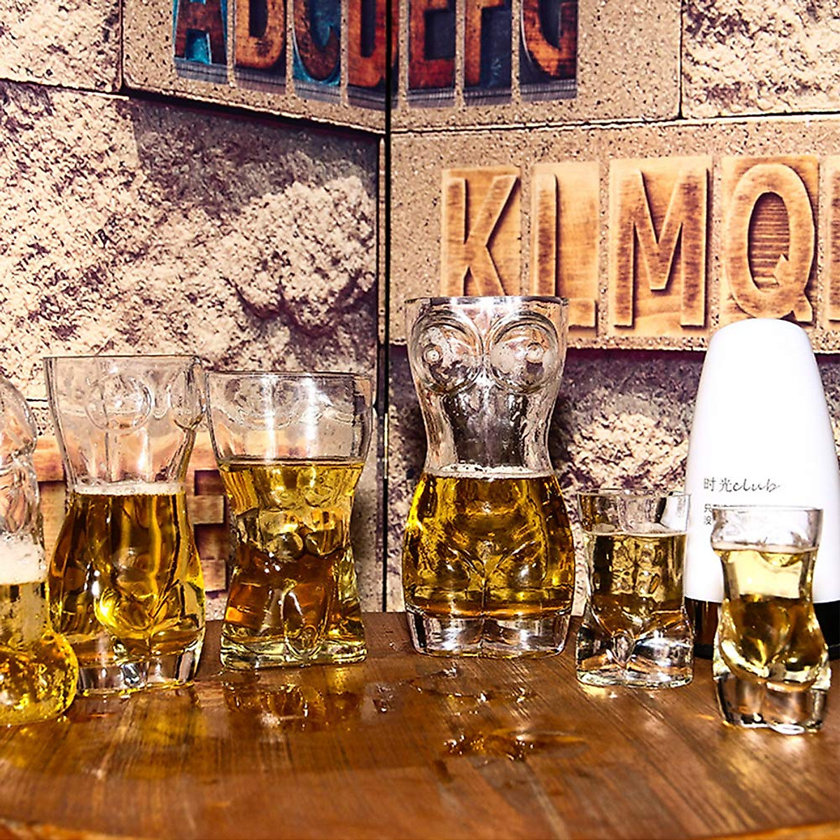 JUOPZKENN Transparent Human Body Glass, 400ML, Lead-Free, Novelty Wine Glass, Drinking Cup for Beer, Vodka, Whiskey, Party