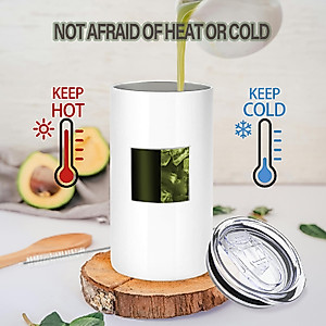 YOUKE OLA 16 Pack Sublimation Tumblers Blanks Bulk Sublimation Cups Skinny Straight Tumbler Stainless Steel Double Wall Insulated Water Bottles with Lid & Straw for DIY Gift, 12oz White