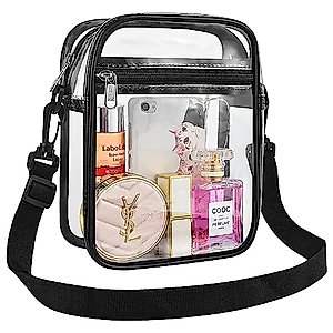 Clear Bag Stadium Approved 12x6x12 Clear Purse for Women Stadium Clear Crossbody Bag for Concert Festival Sport Beach