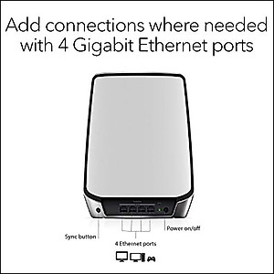 NETGEAR Orbi Whole Home Tri-band Mesh WiFi 6 Add-on Satellite (RBS850) – Works with Your Orbi WiFi 6 System Adds up to 2,500 sq. ft. Coverage AX6000 (Up to 6Gbps)