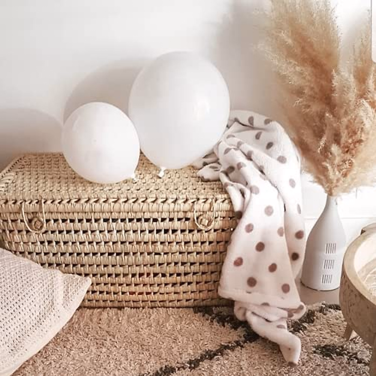 Handmade Wicker Storage Trunk large basket - Palm Leaf Storage Chest Storage Basket (80 cm)