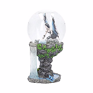 Nemesis Now Immortal Flight Anne Stokes Fairy Snow Globe 10cm, Resin, Grey|White
