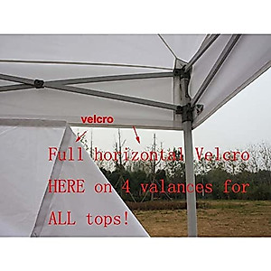 Eurmax USA Full Zippered Walls for 10 x 10 Easy Pop Up Canopy Tent,Enclosure Sidewall Kit with Roller Up Mesh Window and Door 4 Walls ONLY,NOT Including Frame and Top (White)
