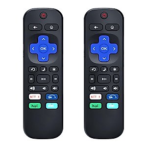 Replacement Remote Compatible for TCL Roku/Hisense Roku/Onn Roku TV/Insignia Roku TV/Element Roku TV/Westinghouse Roku TV (Not for Roku-Stick and Box) (Pack of 2)