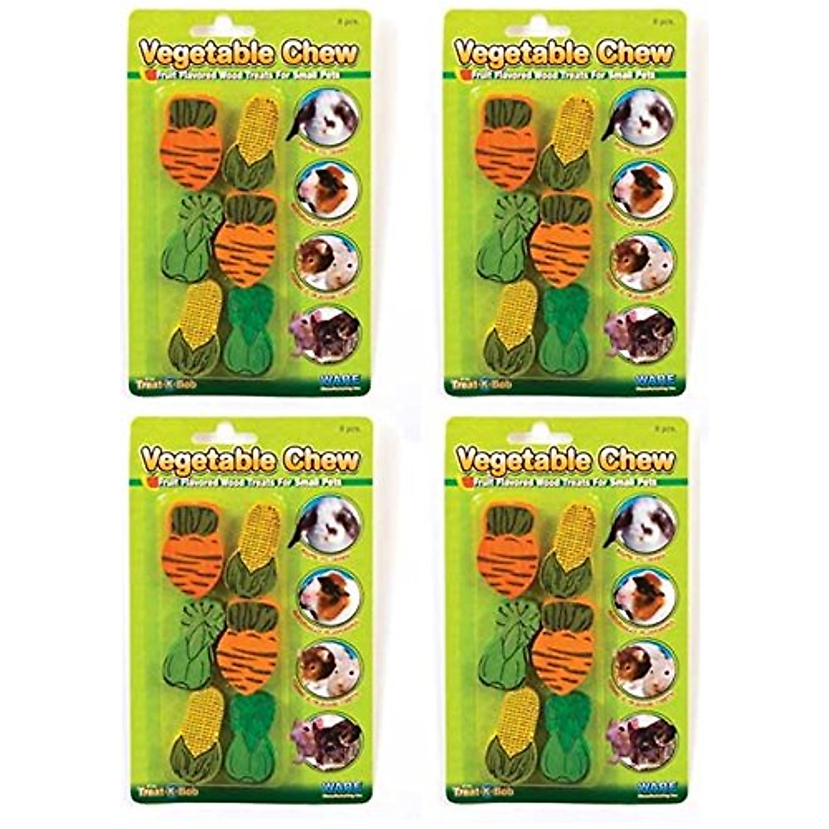 Ware Manufacturing Wood Vegetable Small Pet Chews (4 Pack)