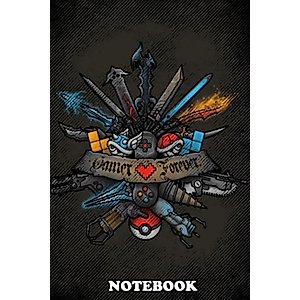 Notebook: Gamer Forever , Journal for Writing, College Ruled Size 6" x 9", 110 Pages