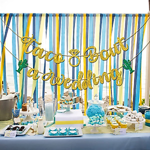 Halawawa Taco Bout a Wedding Banner, Mexican Fiesta Theme Wedding/Engagement/Bridal Shower Party Decoration, Cactus Diamond Ring Sign Bunting Banner, Funny Wedding Party Supplies