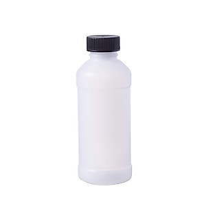 Consolidated Plastics 41383 Modern Round Bottle with Cap, HDPE, 4 oz., 12 Piece