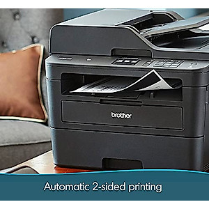 Brother L-2750DW Compact Monochrome All-in-One Laser Printer I Print Copy Scan Fax I Wireless I Mobile Printing I Auto 2-Sided Printing I NFC Printing I ADF I Print Up to 36 PPM + Printer Cable
