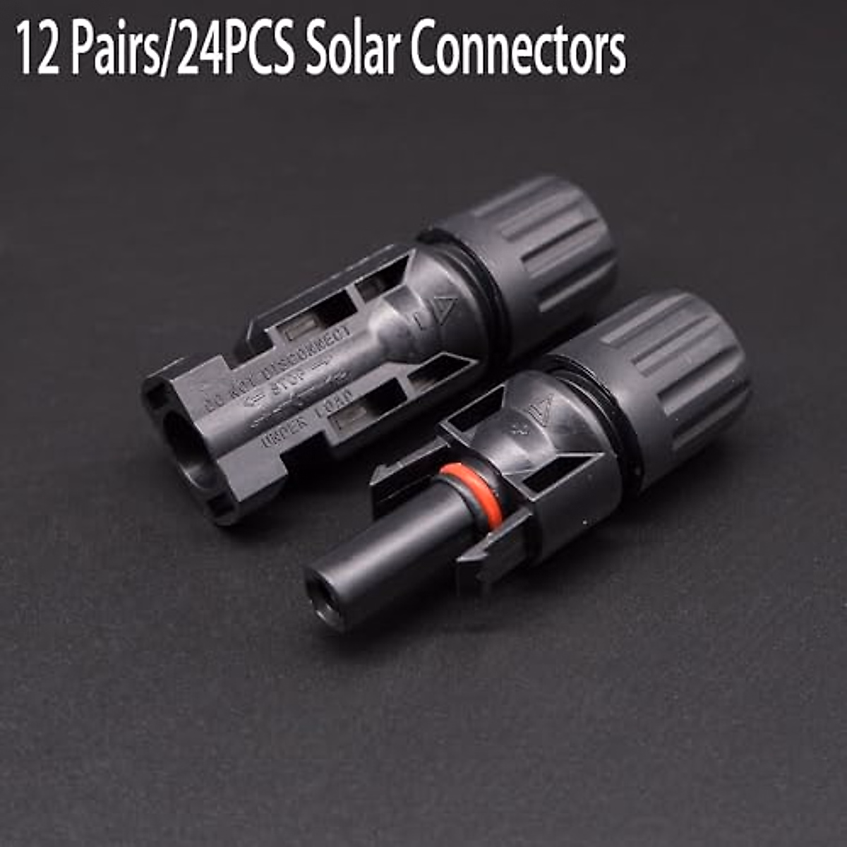 mznowsea 12 PCS Solar Connectors IP67 Waterproof 1000V 30A Male & Female Solar Panel Cable Connectors (12AWG-10AWG)