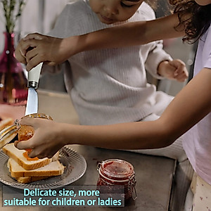 uproll Butter Knife Spreader Set, Multi-Purpose Cheese Spreader Knives for Butter, Cheese, Peanut, Toast, Cakes, Desserts, Stainless Steel Blades, Ergonomic Handle