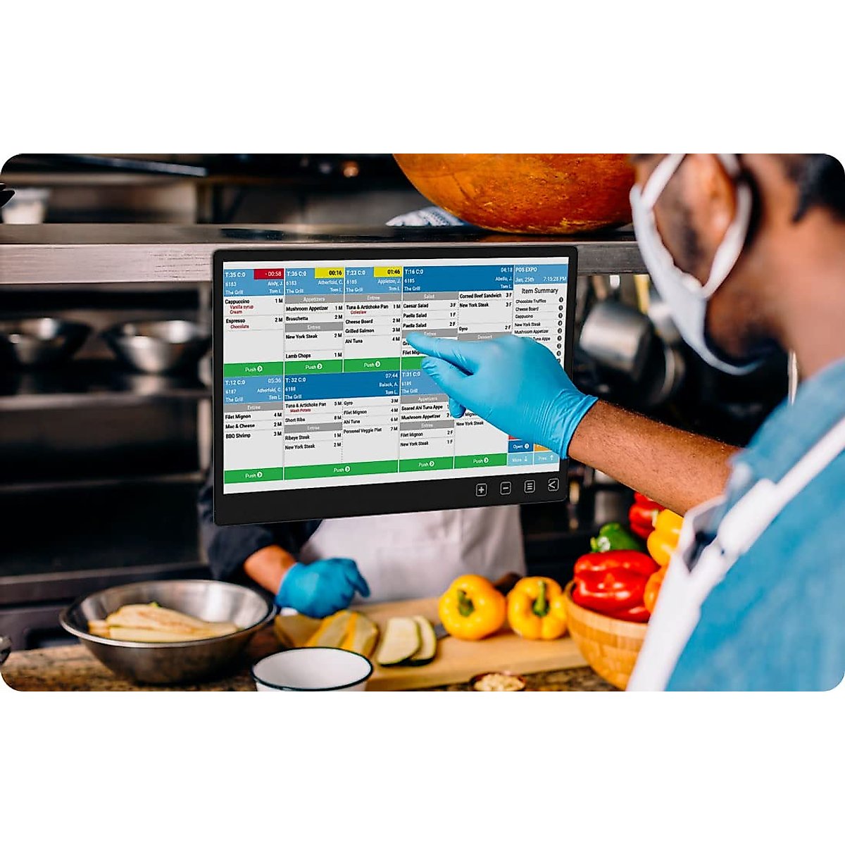 Gechic 15.6" T151A Industrial Touch Monitor, HDMI, USB-C Built-in Gain IC Long Transmission,VESA Mount,10-Finger high Immunity Touch,True-Flat Touchscreen for Embedded Device POS/Kiosk/Automation