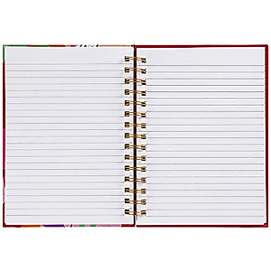 C.R. Gibson Multicolor Tropical Flowers Spiral Notebook for Women, 6" x 8.25", 192 Pages