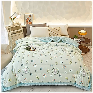 ZTGL Super Thickened Blanket, Lightweight Breathabl Velvet Quilt, Soft Fluffy 3D Three Dimensional Velvet Duvet, Autumn and Winter Warm Comforters Core,Flower m,150x200cm(2kg)