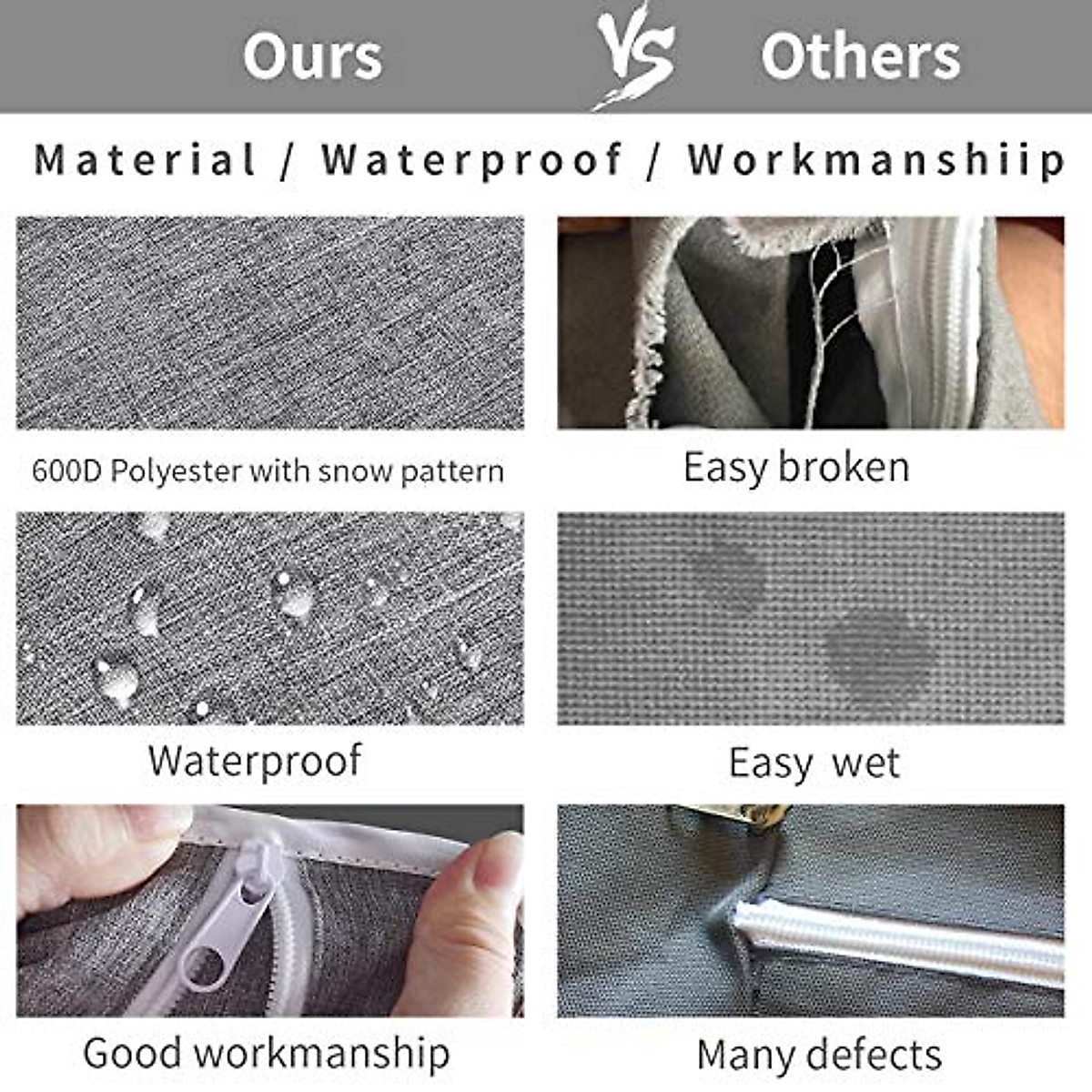 KEEPJOY Hanging Laundry Hamper Bag with Free Adjustable Stainless Steel Door 2 PCs Suction Cup Hooks, Best Choice for Holding Dirty Clothes and Saving Space, Grey