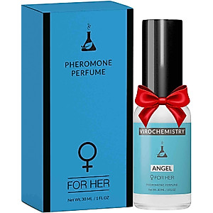 VIROCHEMISTRY Pheromones to Attract Men for Women (Angel) - Elegant, Ultra Strength Organic Fragrance Body Perfume (1 Fl. Oz)(Human Grade Pheromones to Attract Men)