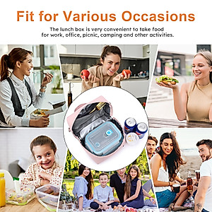 NOL Insulated Lunch Bags for Women Small Cute Cooler Bag Lightweight Nylon Waterproof Kids Lunch Box For Work (Small, Pink)