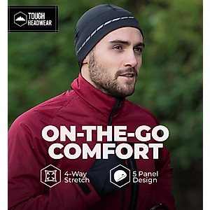 Tough Headwear Winter Skull Caps for Men, Skull Cap Football, Helmet Liner, Running Beanie, Cycling Cap, Motorcycle Skull Cap