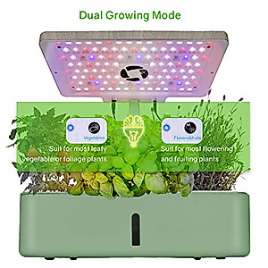 moistenland Indoor Hydroponic Garden, Hydroponics Growing System, Indoor Herb Garden Starter Kit with LED Grow Light, Inside Garden Growing System,Automatic Timer Plant Germination Kits (12 Pods)