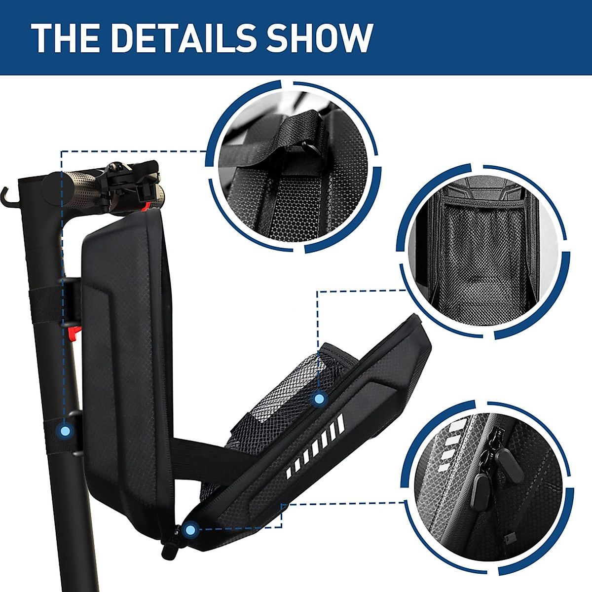 Hiboy Waterproof and Stable Handlebar Bag for Electric Scooter/Electric Bike/Bicycle/Motorcycle,3L Large Capacity