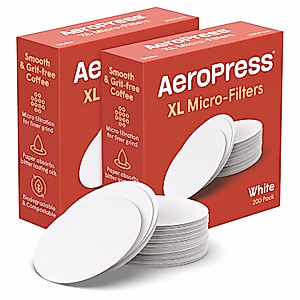 AeroPress XL Replacement Filter Pack - Micro-filters For AeroPress XL Coffee And Espresso-Style Coffee Maker - 2 Pack (400 count)