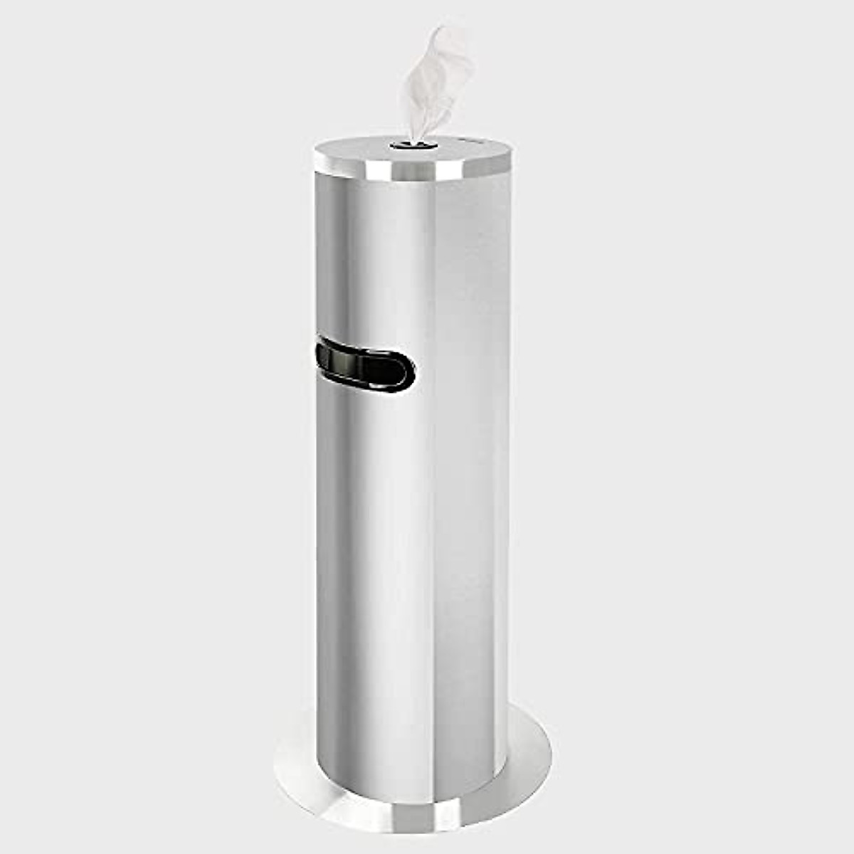 CAYNEL Floor Standing Wipe Dispenser with Built-in Trash Receptacle, Stainless Steel for Gyms, Schools, Commercial Facilities