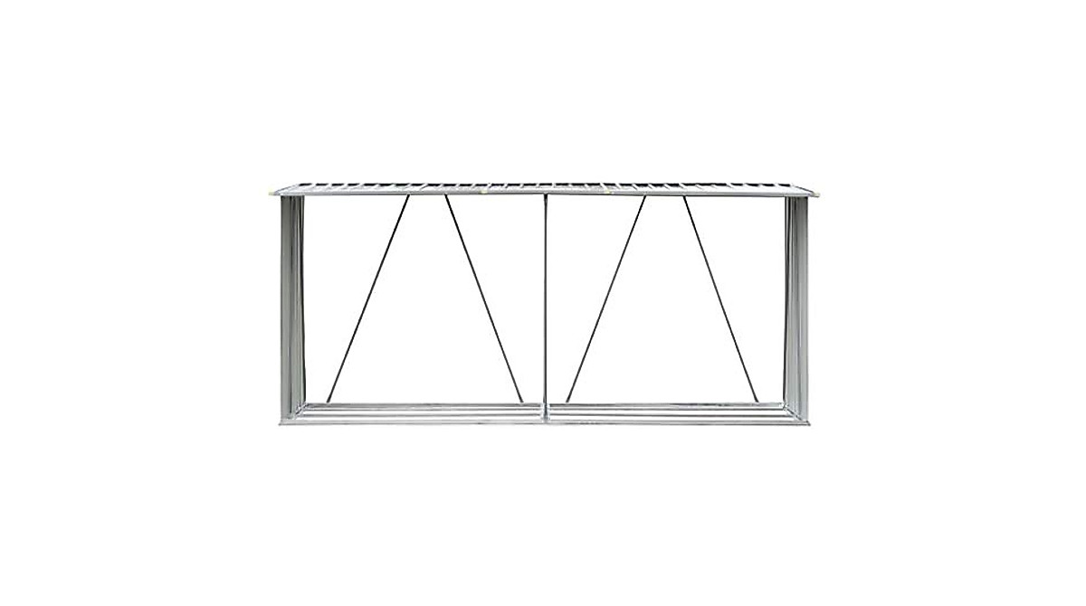 ANNLERA Galvanized Steel Garden Log Storage Shed