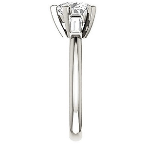 3 CT 10K/14K/18K Solid White Gold Rings Antique Style Ring Handmade Gifts Heart Wedding Ring