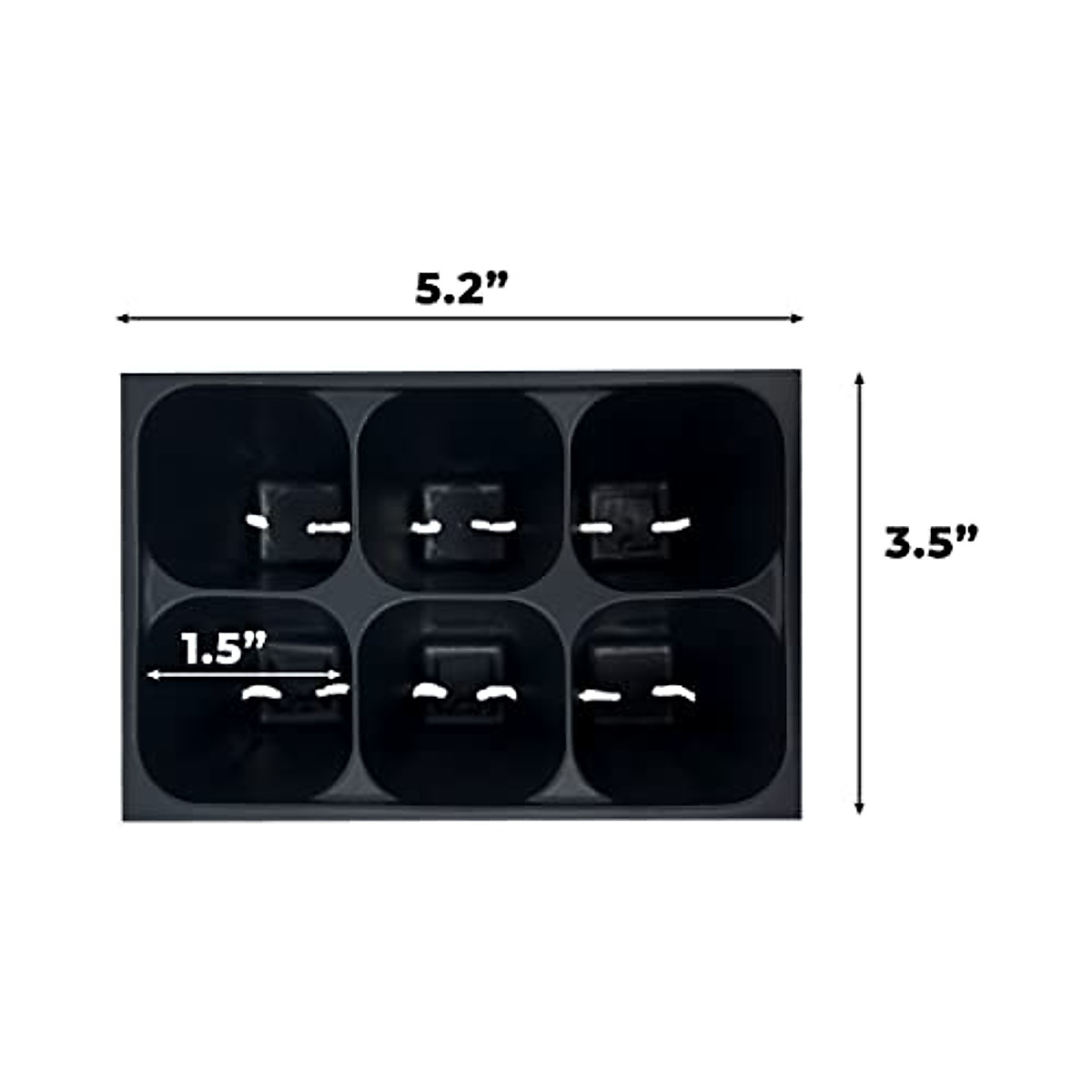 The Hydroponic City Seed Starter Tray, 144 Cells (24 Trays - 6 Cells Per Tray) + THCity Stakes