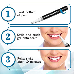 GlorySmile Teeth Whitening Kit with LED Light, 16 Min Non-Sensitive Fast Teeth Whitener with 3 Carbamide Peroxide Teeth Whitening Gel Pens, Helps to Remove All Kinds of Stain