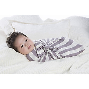KicKee Pants Baby Essentials Swaddling Blanket Girls, Lotus Stripe, One Size