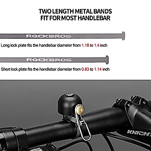ROCKBROS Bike Bell Classic Bicycle Bell for Bike Ring Bell with Loud Sound Bells for Road Mountain Bike Handlebars Adults Black