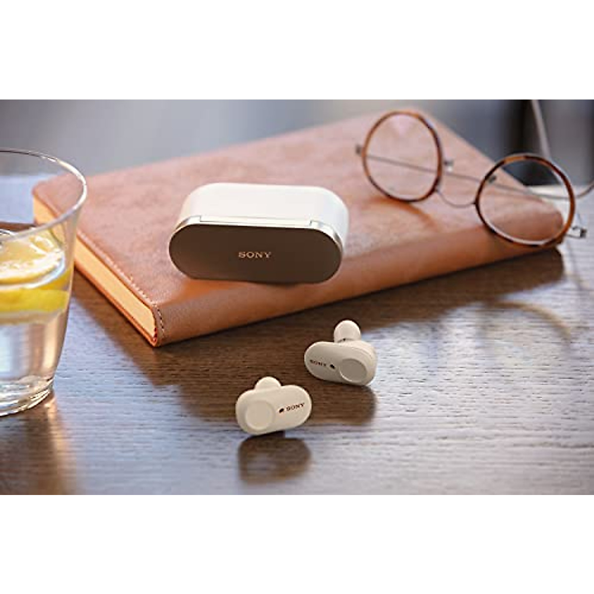 Sony Industry Leading Noise Canceling Truly Wireless Earbuds Compatible with Alexa Voice Control, Silver - Worldwide Version