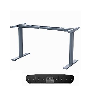 Uncaged Ergonomics Rise Up Standing Desk Legs – Dual Motor Standing Desk Frame with Memory Electric Standing Desk Frame Height Adjustable Table Legs for Sit Stand Desk Base Electronic Rising Desk