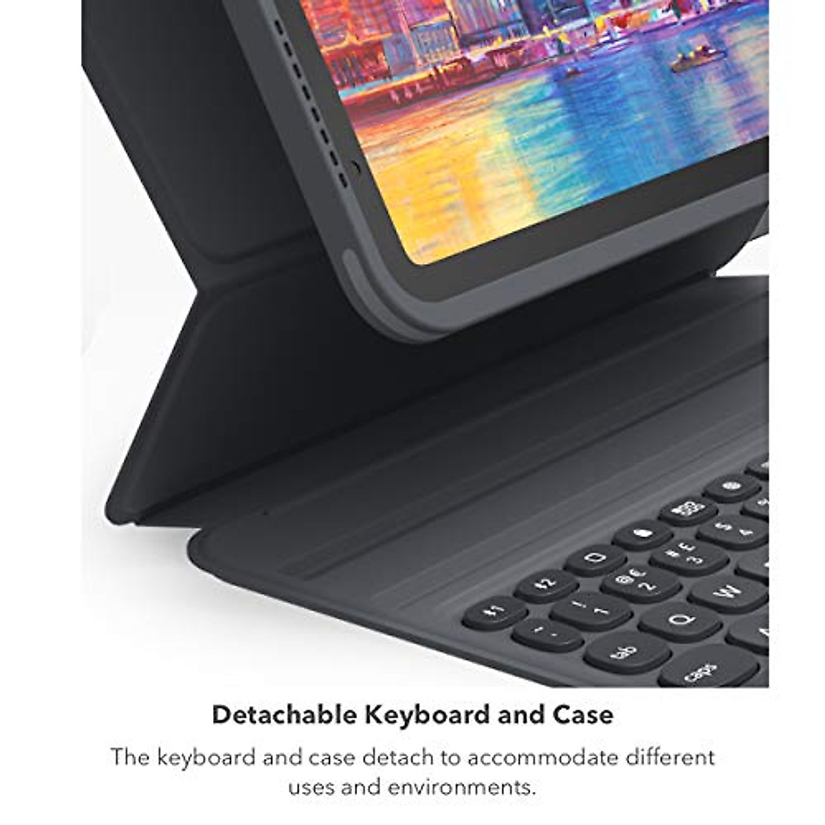 ZAGG Pro Keys Detachable Case and Wireless Keyboard for Apple iPad Pro 10.2", Multi-Device Bluetooth Pairing, Backlit Laptop-Style Keys, Apple Pencil Holder, 6.6ft Drop Protection, Lightweight, Black