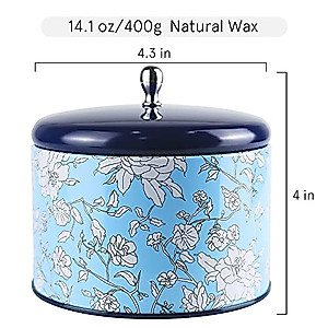 LA JOLIE MUSE Citronella Candles Outdoor Large, Natural Soy Wax Citronella Candles Indoor Set of 3, 14.1 Oz, 6.5 Oz