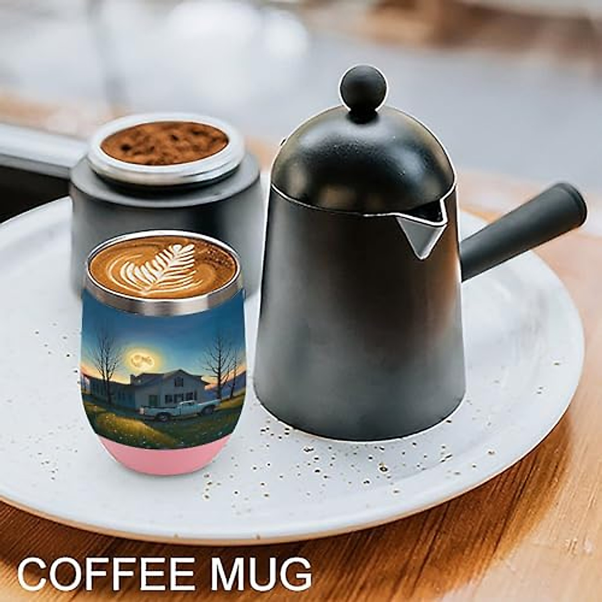 WYUSPGK 304 Stainless Steel Insulated Cup, An Old Abandoned House Print Smooth Rim, Durable & Reusable - Perfect for Office, Home, And Travel