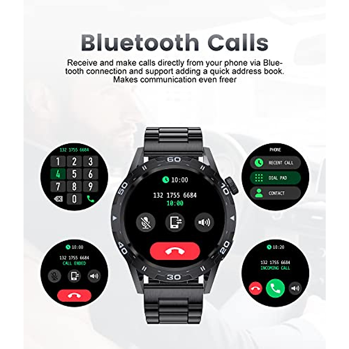 LIGE Smart Watch for Men with Bluetooth Answer/Make Call/Voice Speaker, Android iOS Smartwatch 1.32" Full Touch Screen IP67 Waterproof Fitness Tracker Watch with Heart Rate Sleep Monitor