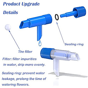 【Upgrade】 Self Watering Spikes, 12Pack Plant Water Stakes + 12Pack Flower Papers Automatic Drip Irrigation System Adjustable Valve Switch Device Garden Plants Indoor Outdoor Home Vacation Use NSWXZDS