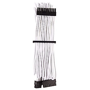 CORSAIR Premium Individually Sleeved PSU Cables Starter Kit – White, 2 Yr Warranty, for Corsair PSUs